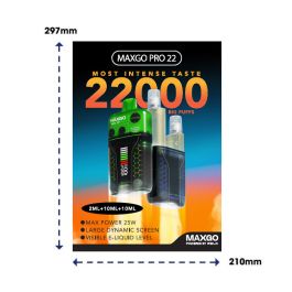 RELX MAXGO Pro 22 A4 Poster | Vape POS